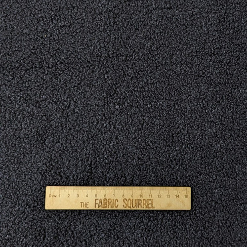 Navy Blue / Black Teddy Fleece Fabric | The Fabric Squirrel