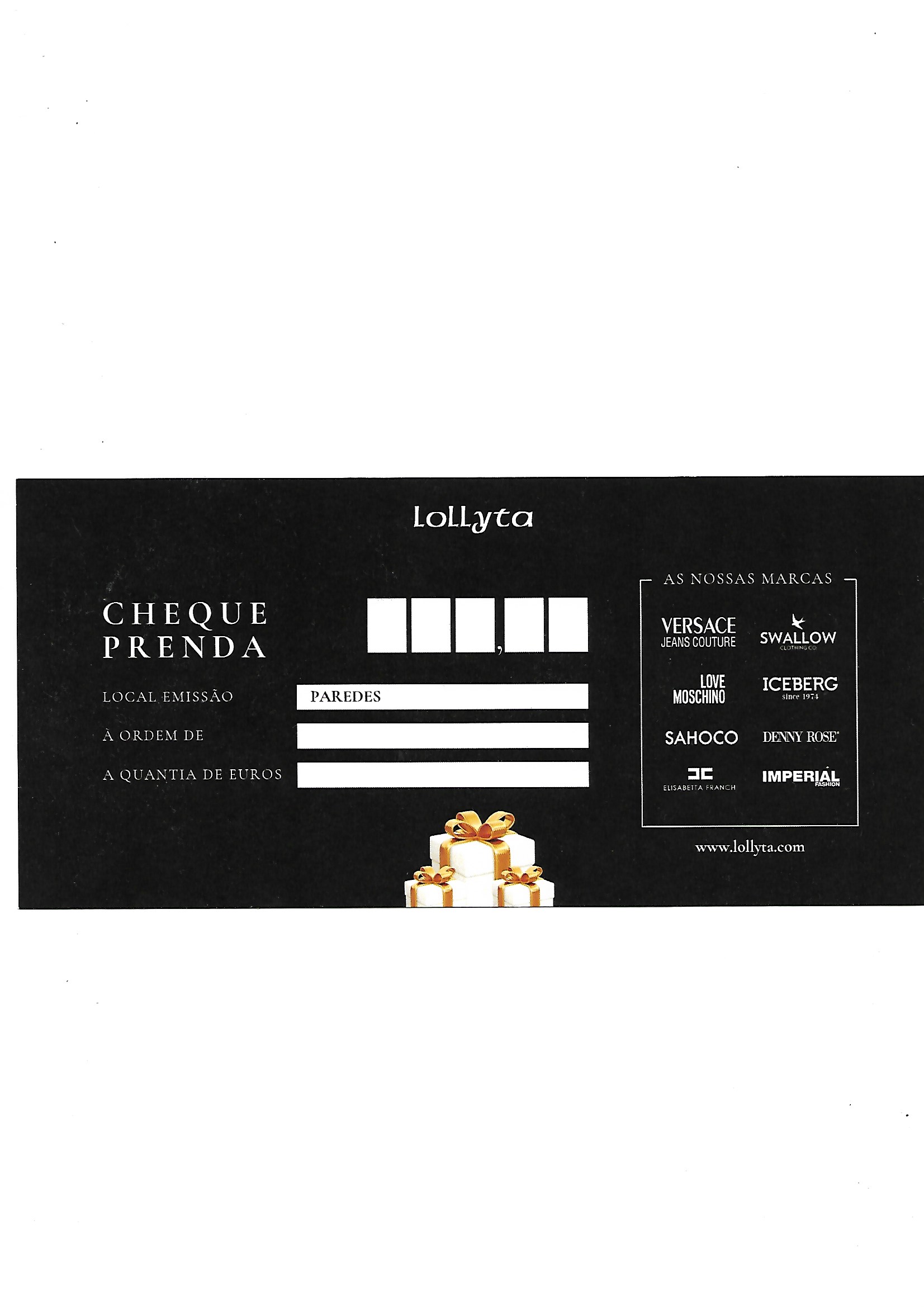 CHEQUE PRENDA | Lollyta