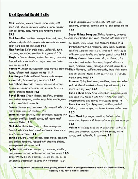 Home | Nori Japanese Sushi & Grill