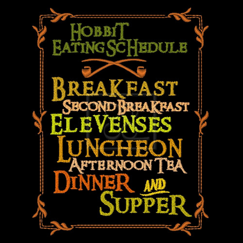 Hobbit's Eating Schedule | mysite