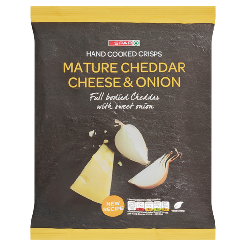 SPAR Hand Cooked Crisps Mature Cheddar Cheese & Onion 135g | Spar Melrose