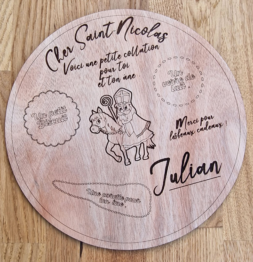 Assiette Saint-Nicolas personnalisable | G L Créations
