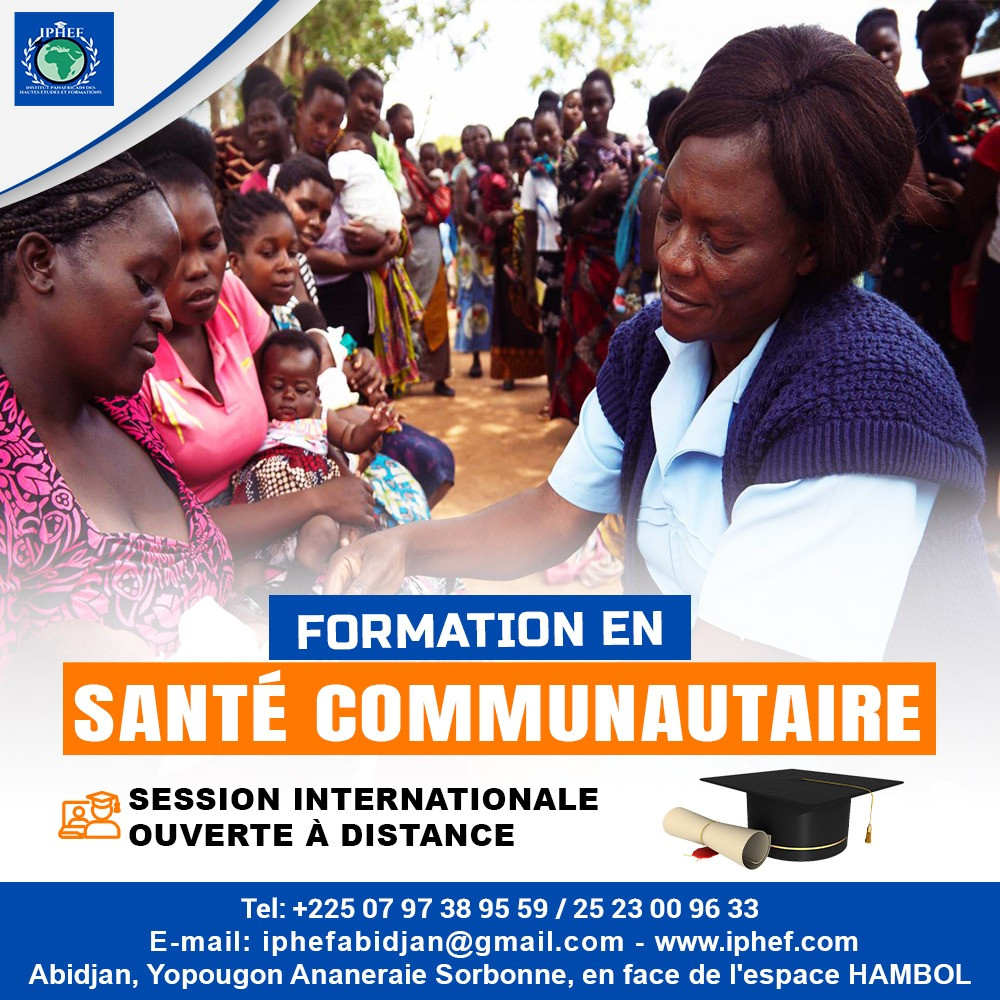 CERTIFICAT DE FORMATION EN SANTE COMMUNAUTAIRE - 3ème session.