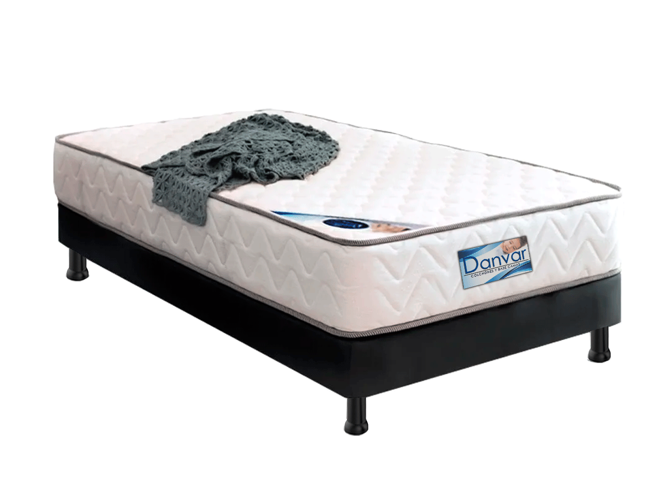Base cama mas Colchón semiortopedico 100X190 | Colchones Danvar
