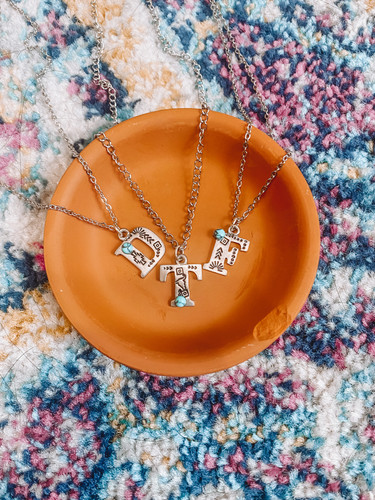 Turquoise Initial Necklace | Rockin' K Company