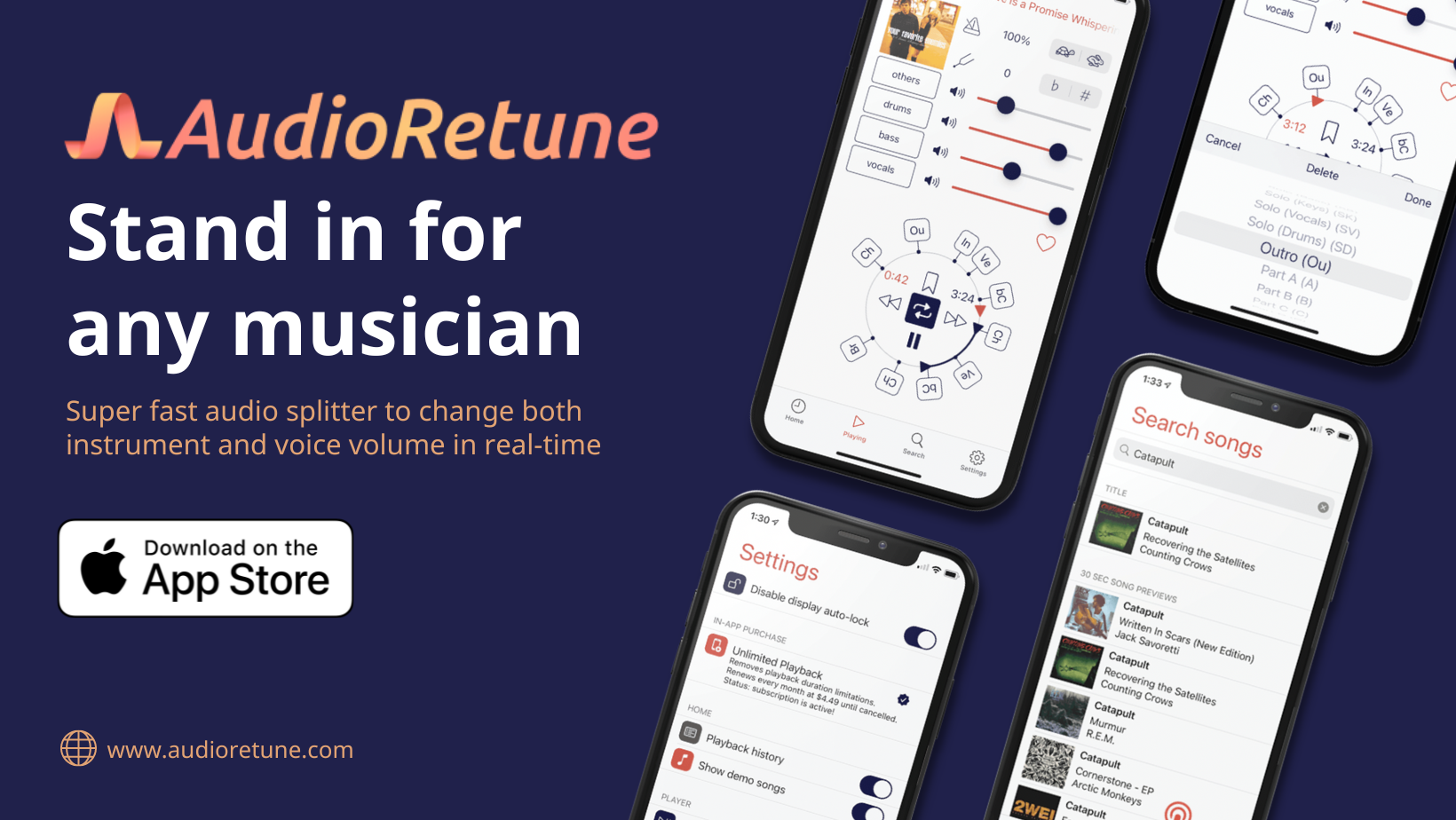 AudioRetune: AI Vocal Remover & Music Separator