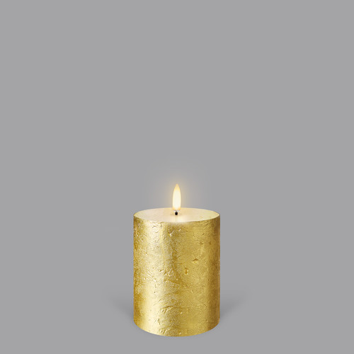 Gold Small Pillar | Flameless Candles