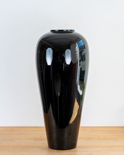 1980's Vintage Post Modern Glass Hand Blown Vase by Balos | The Blue Door