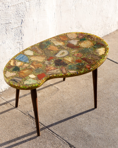 1970's Agate & Resin Table | The Blue Door