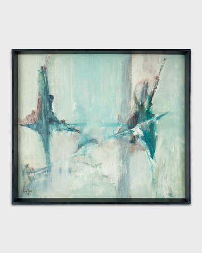 Abstract Oil Painting on Board w/ Black Frame, Signed Jay Rapp 1965 ...