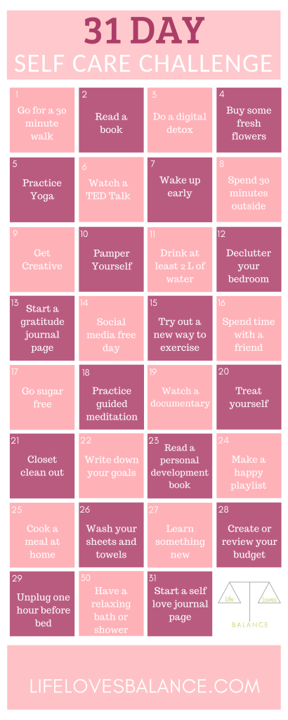 31 Day Self Care Challenge