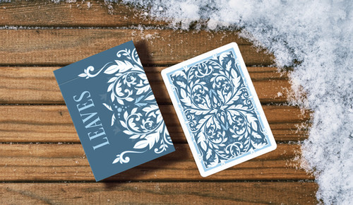 Leaves Playing Cards - Winter Edition Blue | Card House Company