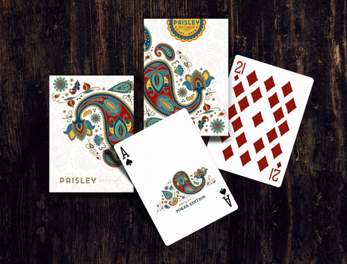 GAFF PACK Paisely Borderless White Edition | Card House Company
