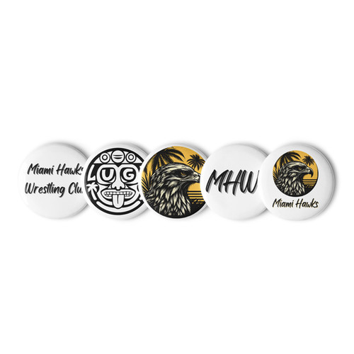 Set of Miami Hawks pin buttons | Miami Hawks WC
