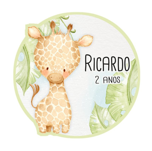 Íman Personalizado Safari | Lembrança de Festa Infantil | KidsArt