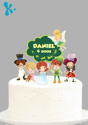 Topo de Bolo Peter Pan Infantil Personalizado | KidsArt