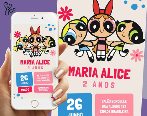 Convite Digital As Powerpuff Girls | KidsArt