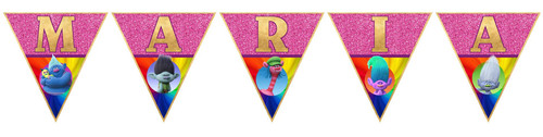 Bandeirolas com Nome Trolls | KidsArt