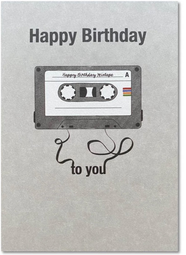 Postkarte "Happy Birthday to you" (Kassette) von Keitcards | GrussWerk