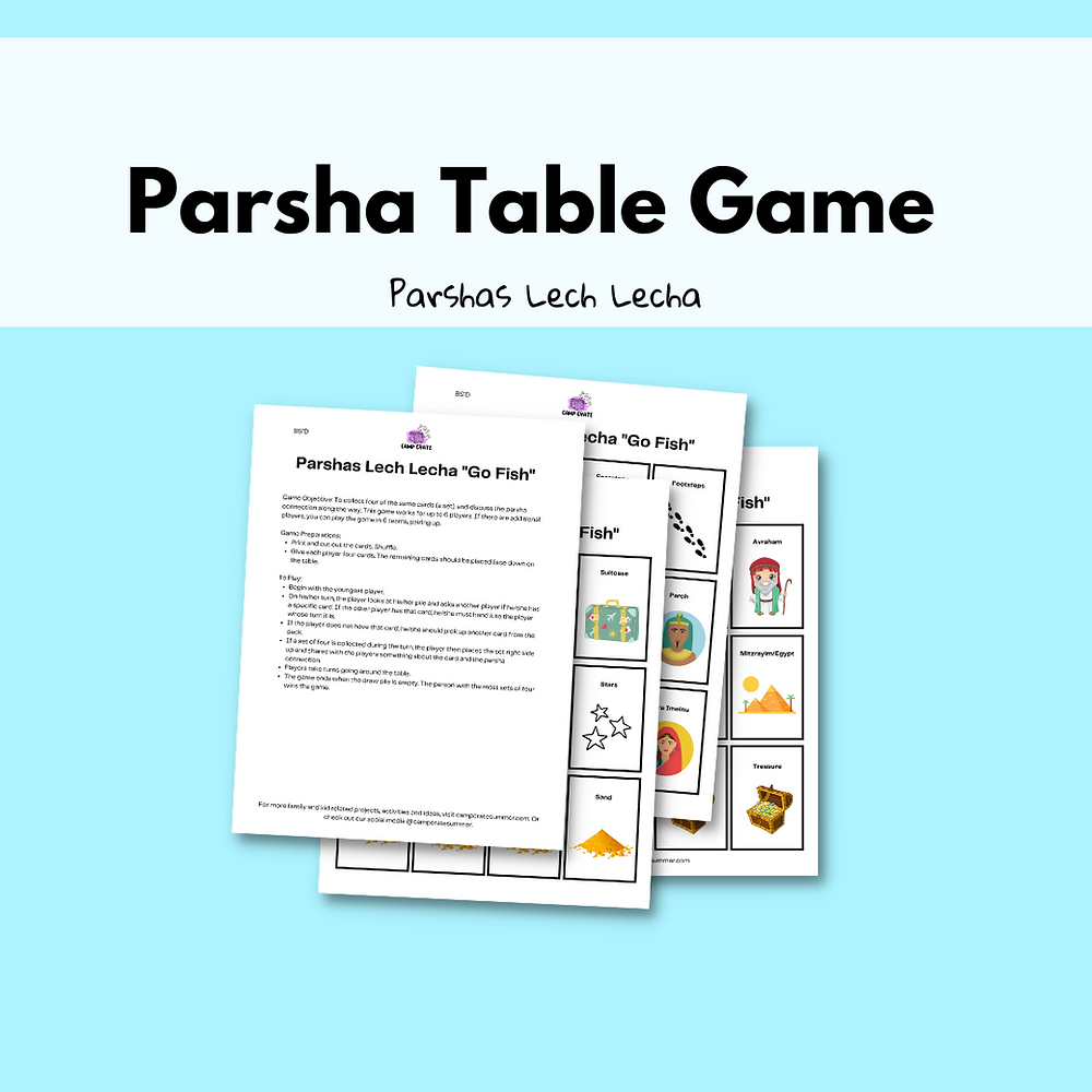 Parshas Lech Lecha Go Fish: FREE Printable