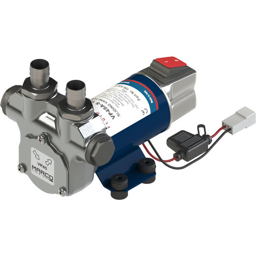 VP45A-S 12V/24V Vane pump 45 l/min with on/off switch, brass fittings ...