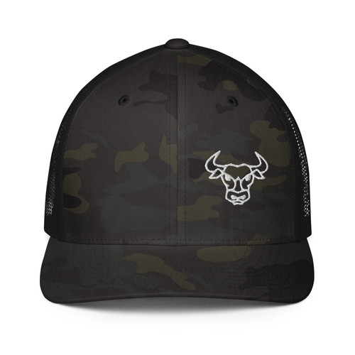 Black Camo Bull Hat | Roughnecks Podcast
