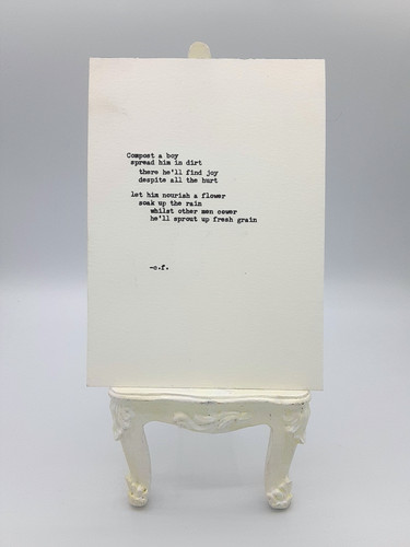 Compost a Boy Large Poem | Sunflowerfingertips