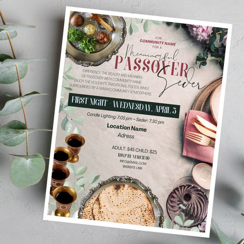 Passover Pesach Seder Template | ExclusivelyYours