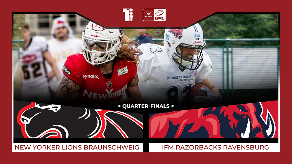 GFL Quarterfinal Showdown: IFM Razorbacks Ravensburg vs. NewYorker ...