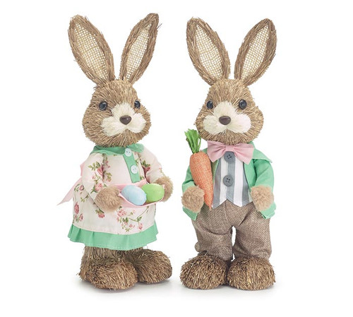 Sisal Bunny Couple | Mitzi's Sonoma