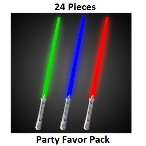 Light up Swords Pack of 24 Lightsabers Assorted LED Colors of Blue Red ...