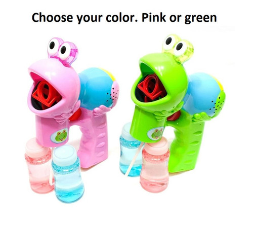 Frog Bubble Gun with Ribbit Sound and Light Up LED Lights | Los Angeles ...