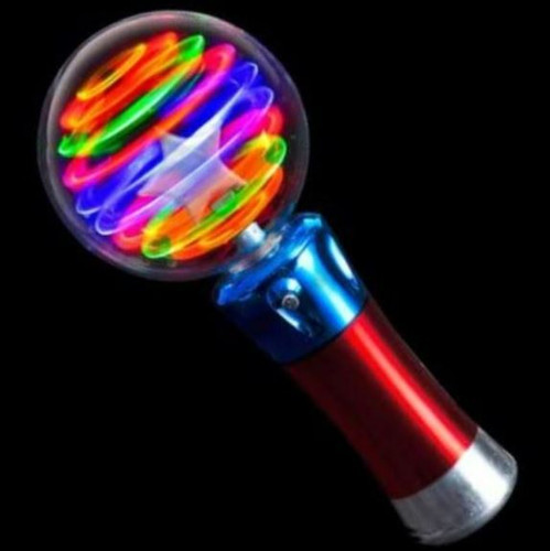 Light Up Spinning Ball Wand - Flashing LED Magic Show Spinning Toy ...