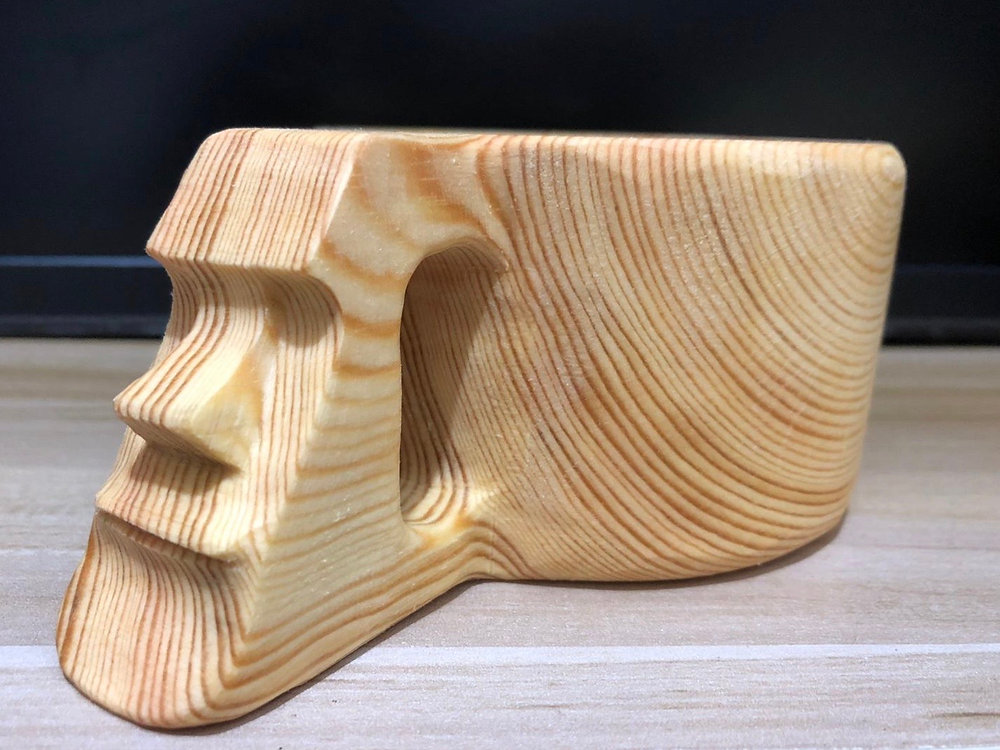 Moai wooden cup