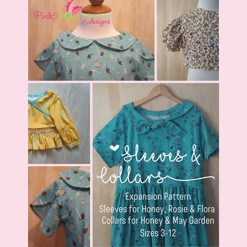 Sleeves & Collars Dress Expansion PDF Pattern | pink-hollybush-1