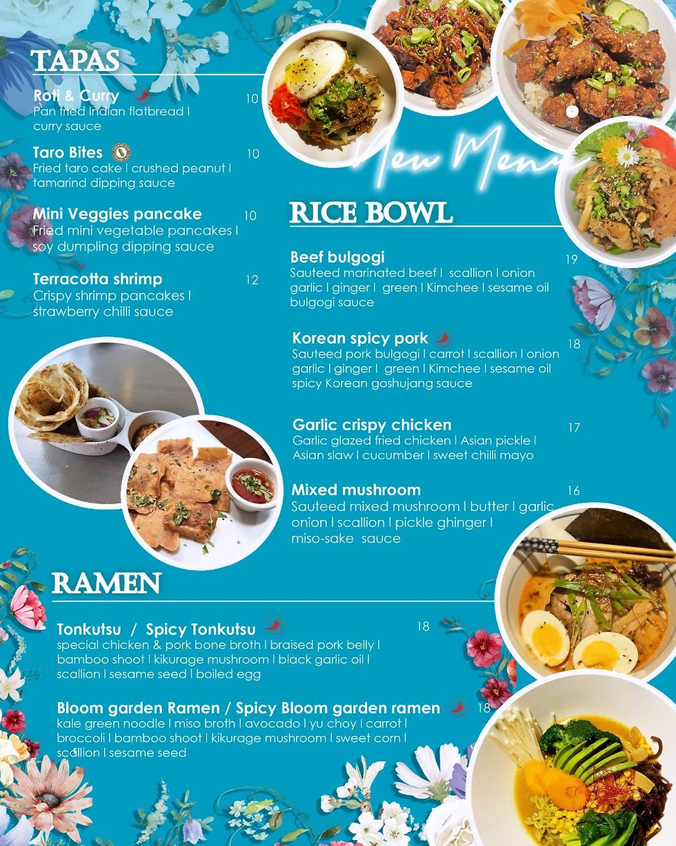 MENU | Bloom in frederick