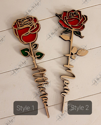 Personalized Wooden Rose | Created at the Ridge