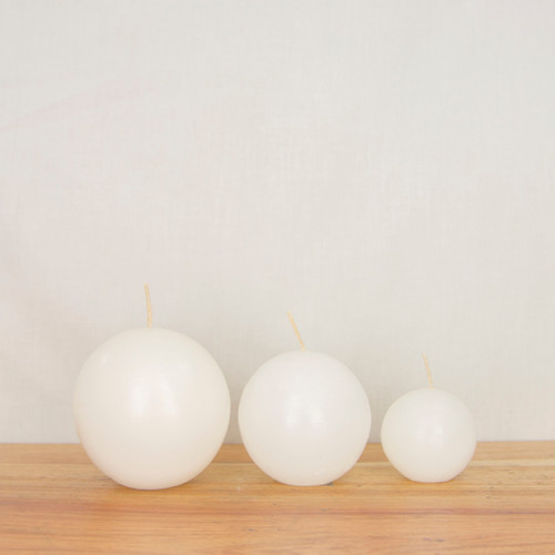 Ball Candle in White | Bright Ideas Manila
