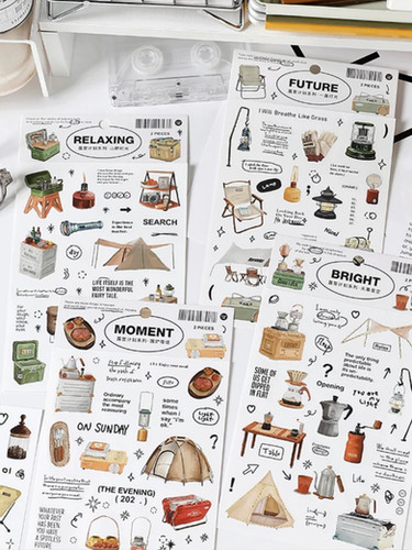 Camping Plan Stickers | Mint My Desk