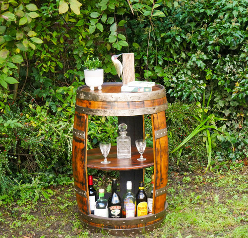 Barrel Bar with Shelf | Token of The Forest