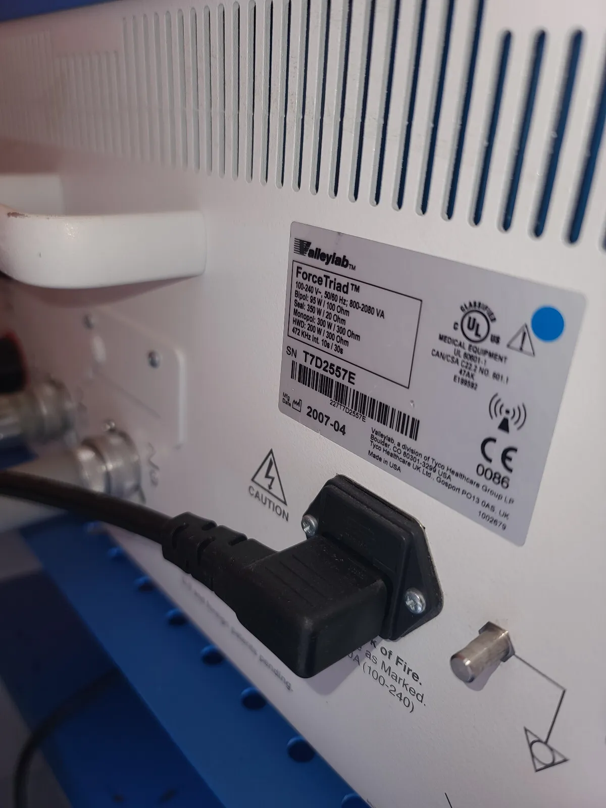 SW V3.16 Valleylab Force Triad Electrosurgical ESU Generator Foot Pedal ...