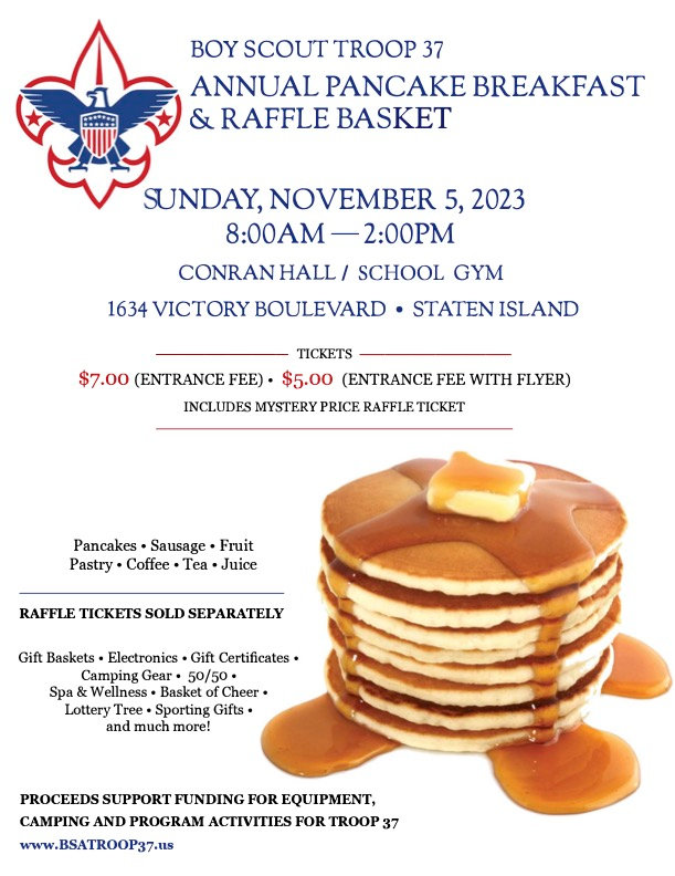 PANCAKE BREAKFAST AND RAFFLE BASKET