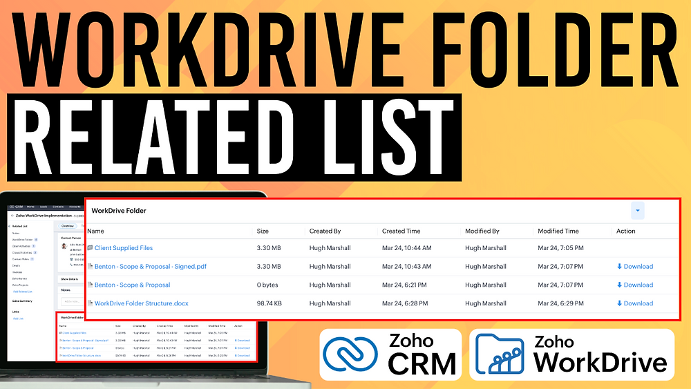 Zoho WorkDrive Folder Custom Related List Zoho WorkDrive Folder Custom Related List