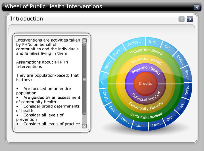 Wheel of Public Health Interventions
