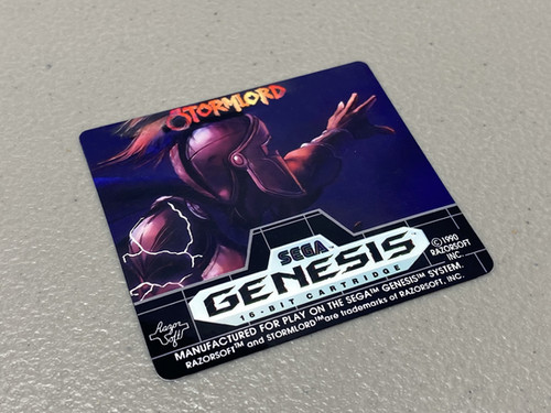 Stormlord (Sega Genesis) Replacement Label | Vintage Arcading