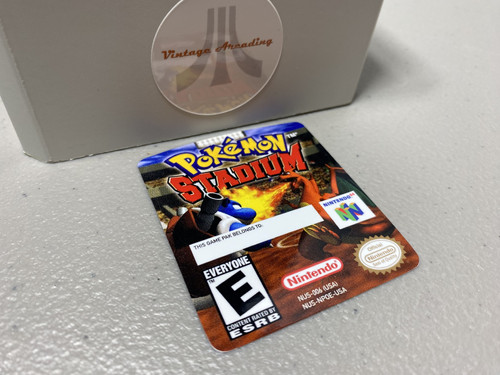 Pokemon Stadium (N64) Replacement Label | Vintage Arcading
