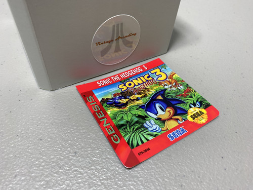 Sonic the Hedgehog 3 (Sega Genesis) Replacement Game Label | Vintage ...