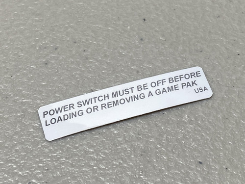 Super Nintendo (SNES) Power Switch Warning Label, Laminated | Vintage ...