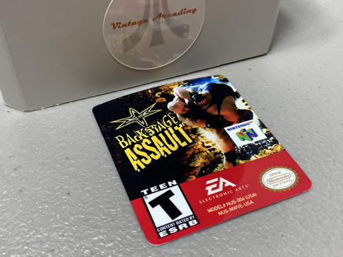 WCW Backstage Assault (N64) Replacement Label | Vintage Arcading