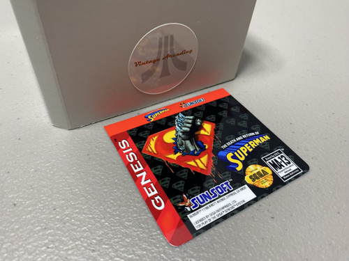 The Death and Return of Superman (Sega Genesis) Replacement Game Label ...